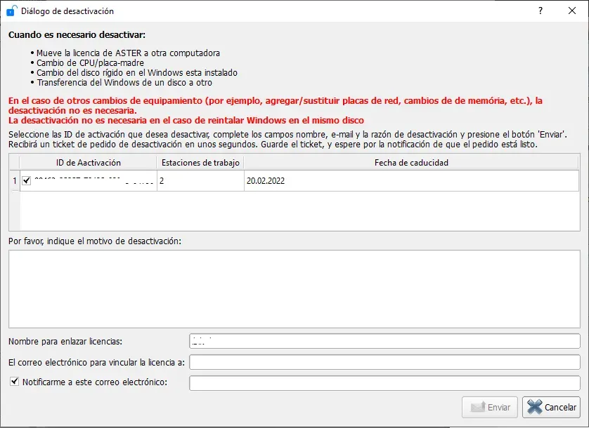 El cuadro de diálogo de desactivación v2 (ES) [ASTER Wiki]